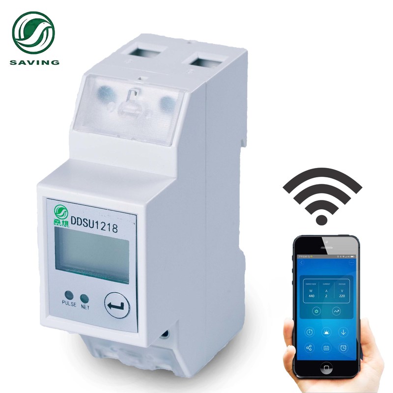 CE 60A Smart Prepaid Energy Meter Din Rail Wifi ไฟฟ้าแบบจ่ายล่วงหน้า ...